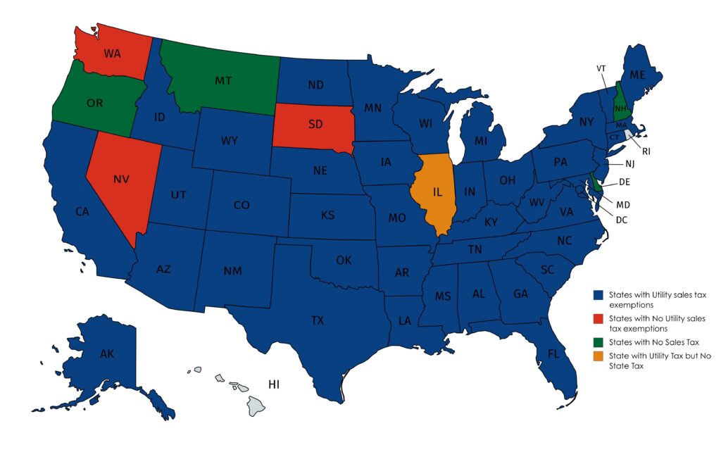 States Served - National Utility Solutions Predominant Use Study Experts